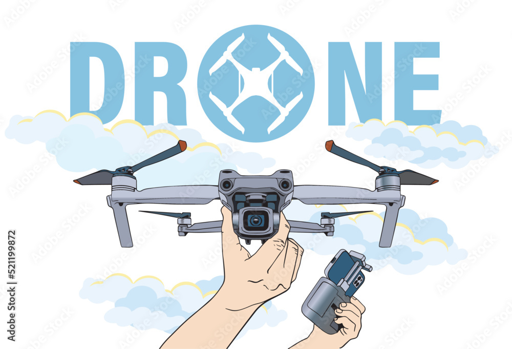 Drone. Logo and corporate identity Stock Vector | Adobe Stock