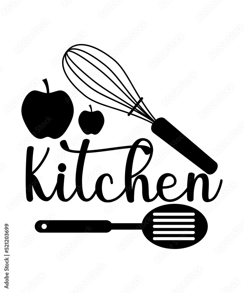 Kitchen Svg Bundle, Funny Kitchen Sign Svg, Baking Svg, Kitchen Towel ...