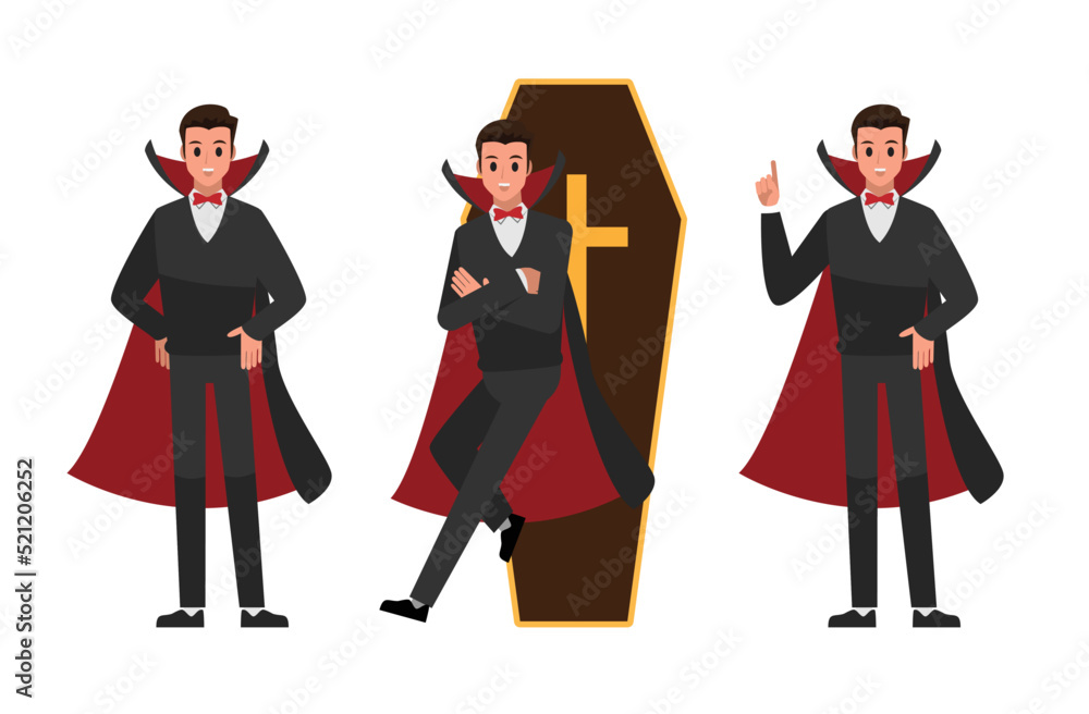 Cartoon vampire characters vector character set ,Vector illustration ...