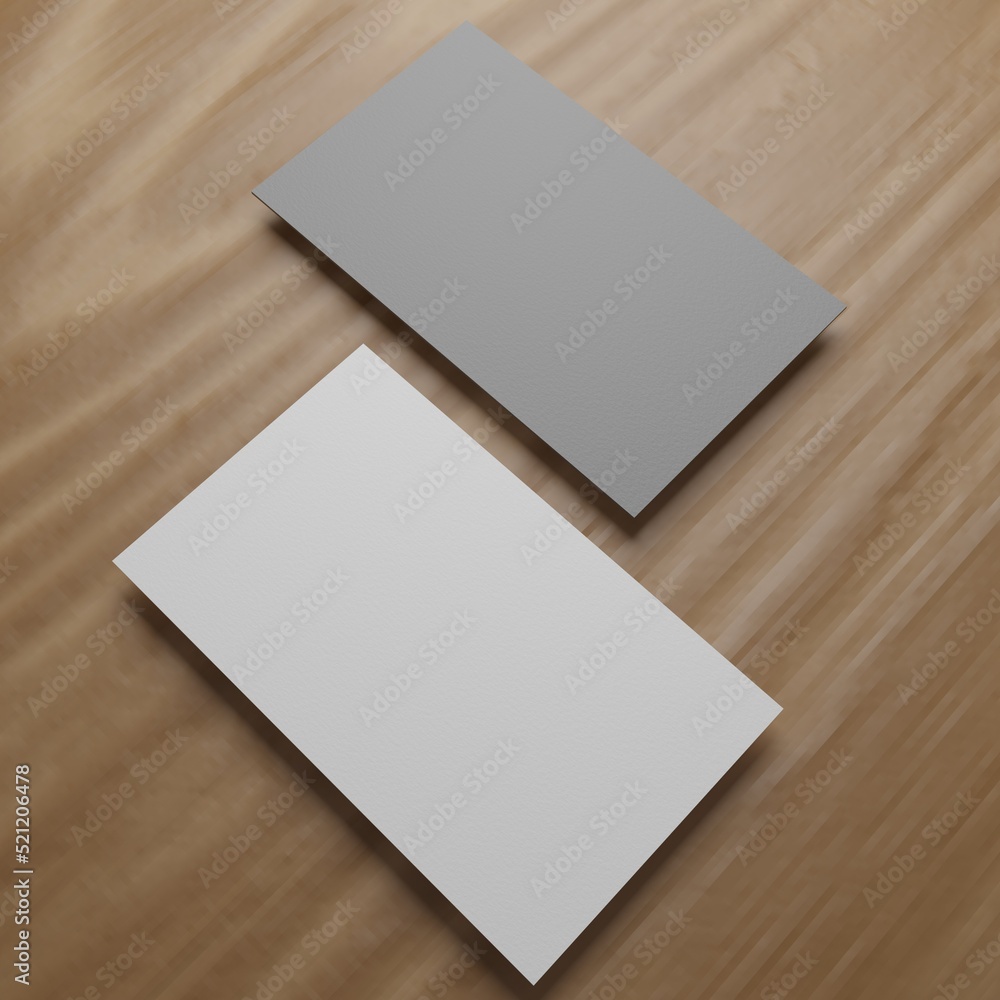Grey business card. Realistic vector illustration. Business cards ...