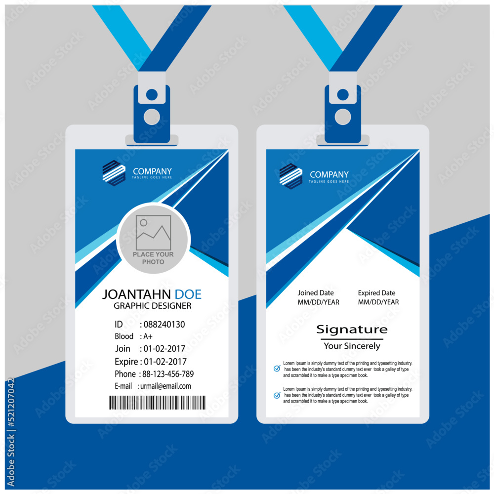 Business Id Card, best id card design, Professional Employee ID card ...