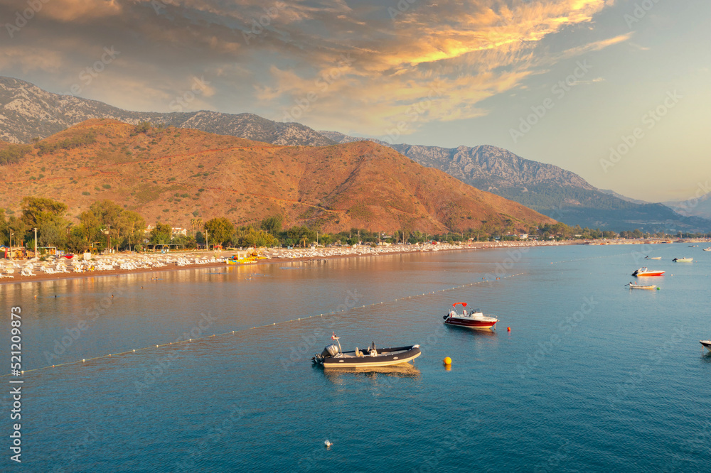 Adrasan bay is a beautiful location in the Mediterranean, with its long ...