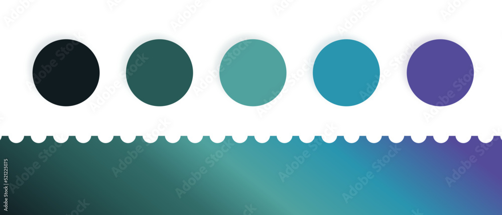 Serene color palette forecast with gradient for web/ fashion ...