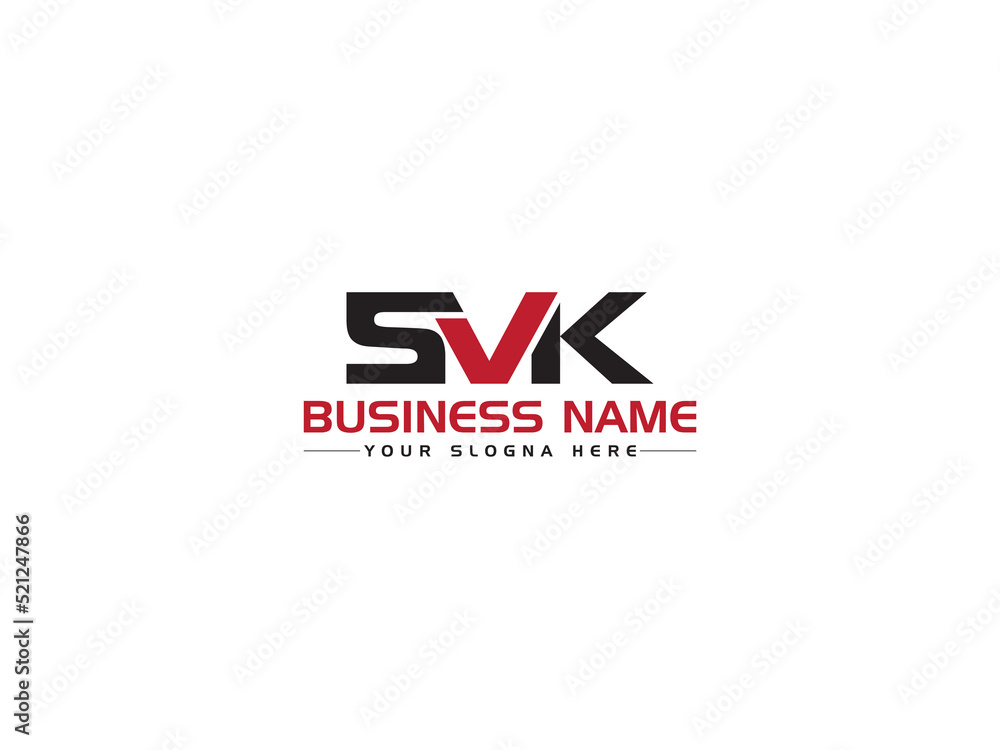 Abstract SVK Logo Letter Design, Colorful SV s v k Logo Icon Vector ...