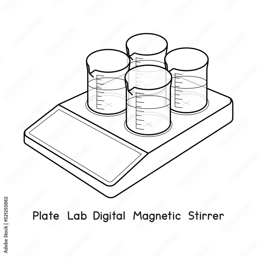 plate lab digital magnetic stirrer diagram for experiment setup lab ...