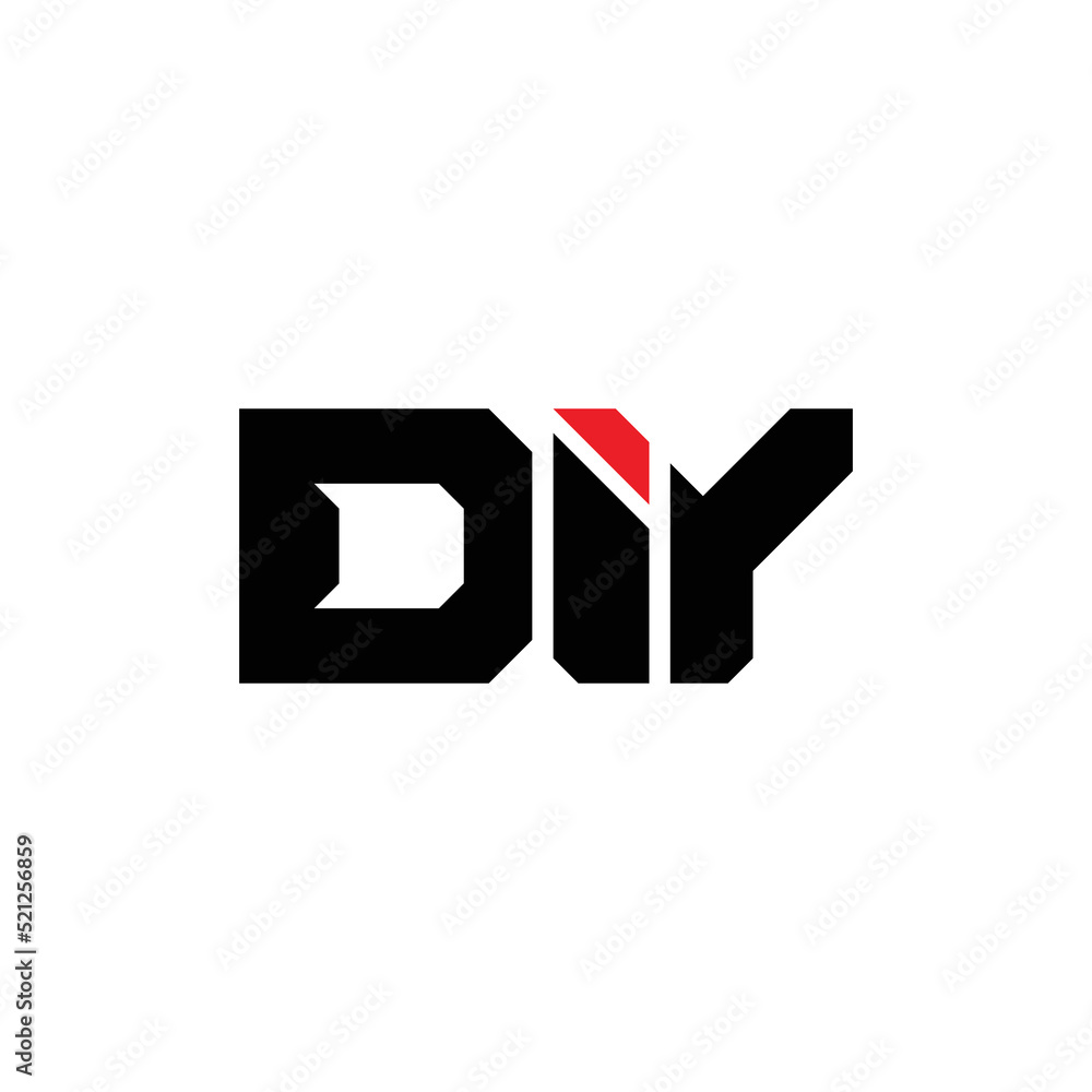DIY letter logo design with white background in illustrator, vector ...