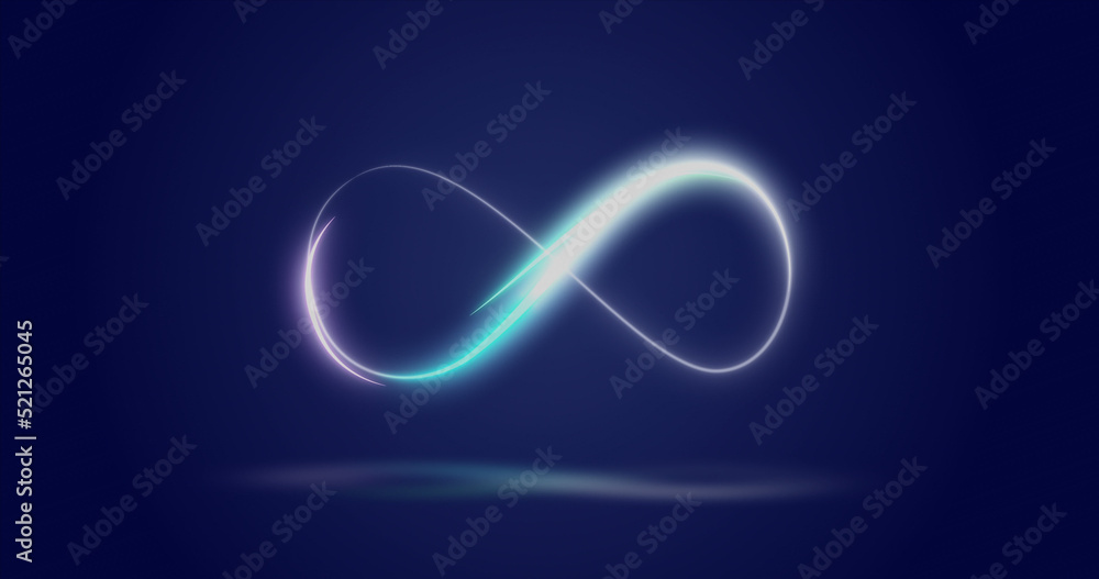 Image of infinity symbol over navy background Stock Illustration ...