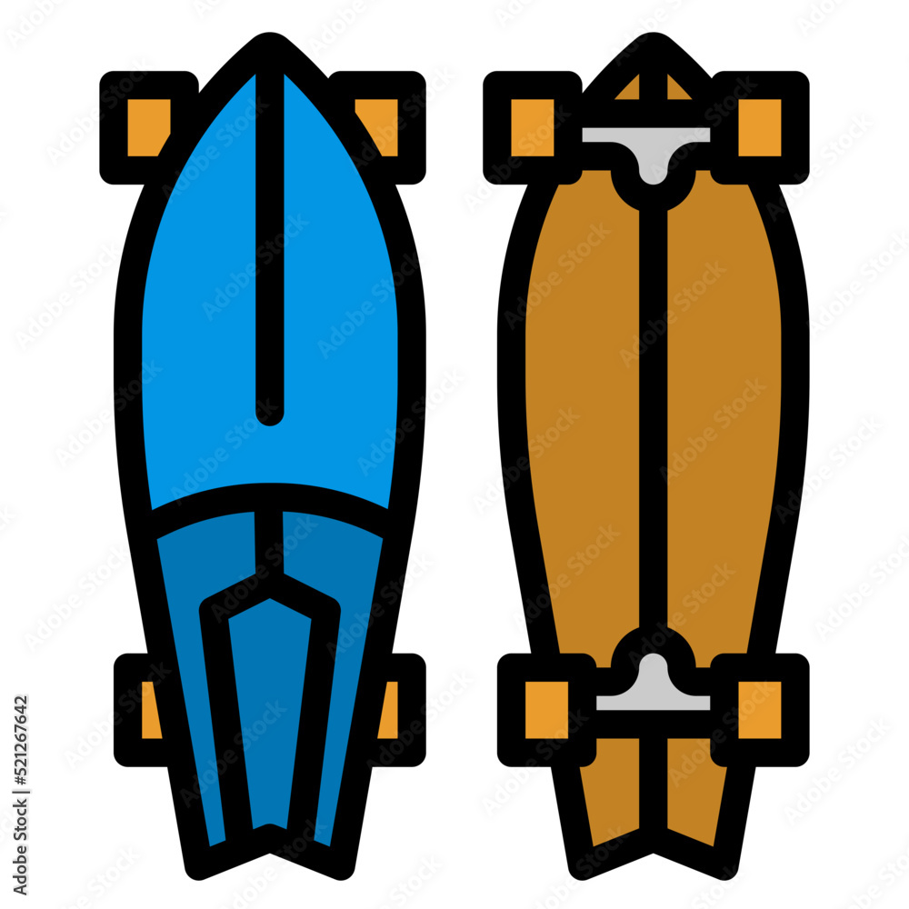 surfskate Stock Vector | Adobe Stock