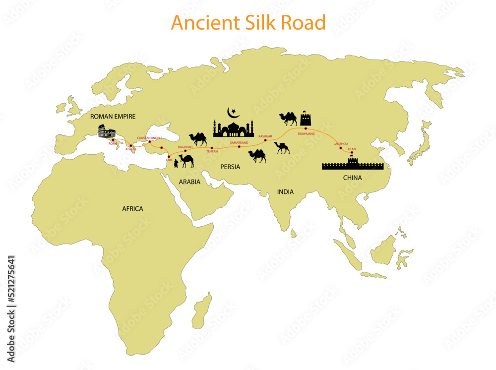 Silk Road Trade Map