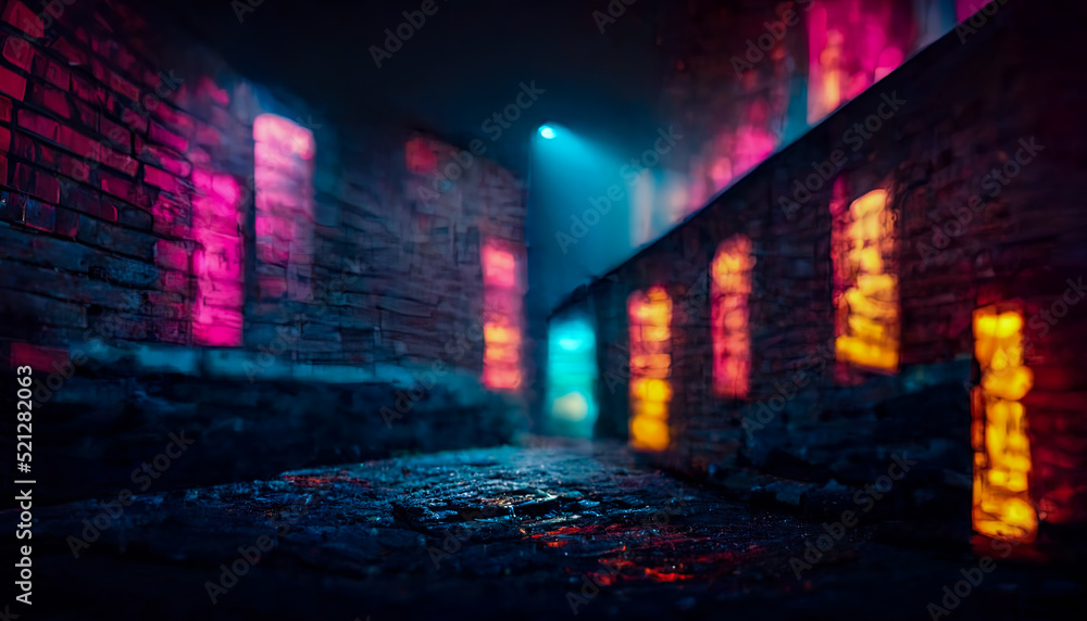 Old Brick Building At Night