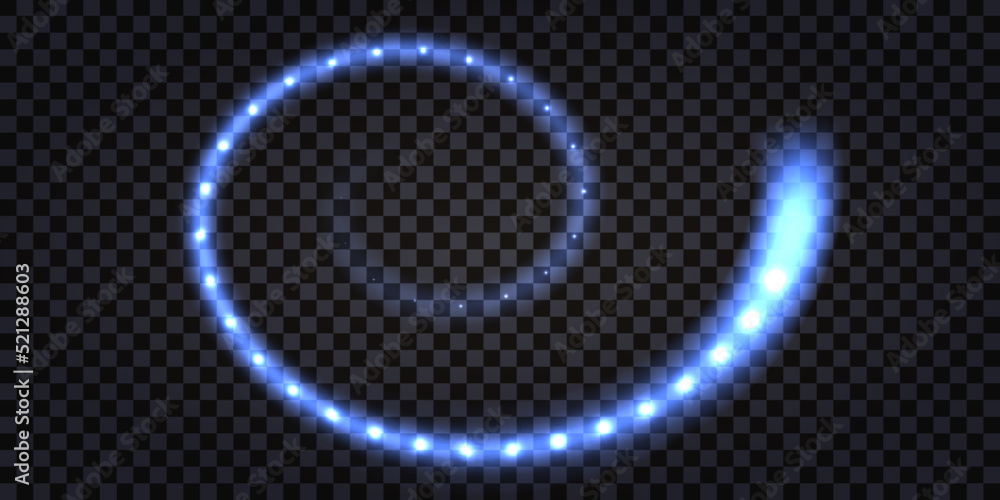 Dlowing light swirl, blue neon spiral trail with laser light effect ...
