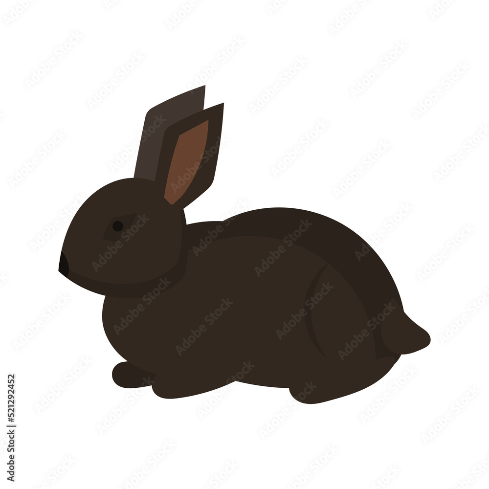 Rabbit or hare cartoon bunny pet. Animal icon and farm breed easter ...