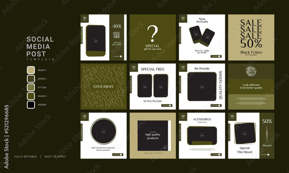 social media post feed, instagram feed, instagram template, instagram ...