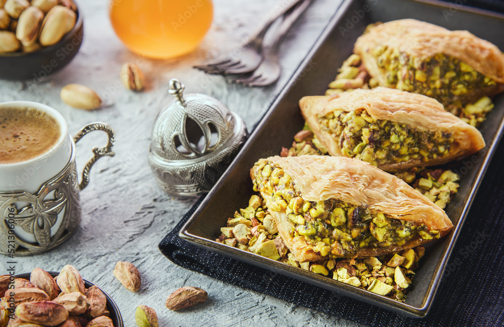 Arabic Cuisine; Traditional Arabic Dessert "Warbat" or "Shaabiyat" It ...