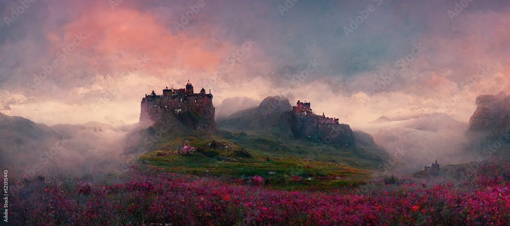 Explore imaginative Scottish castles and ruins in dreamy surrealism ...