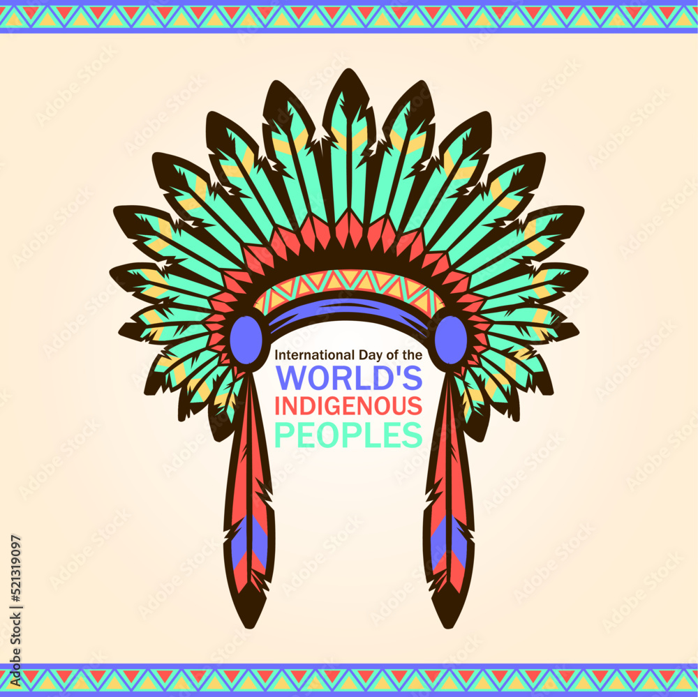 International day of the world's indigenous people vector illustration ...
