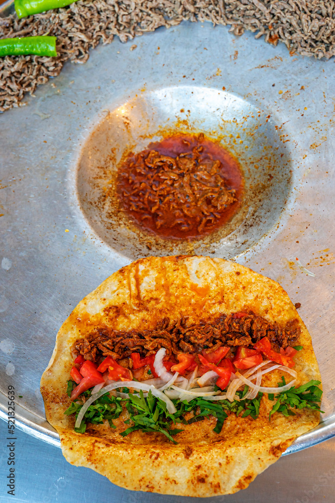 Tantuni is a famous street food of turkey, is made with sliced beef and ...