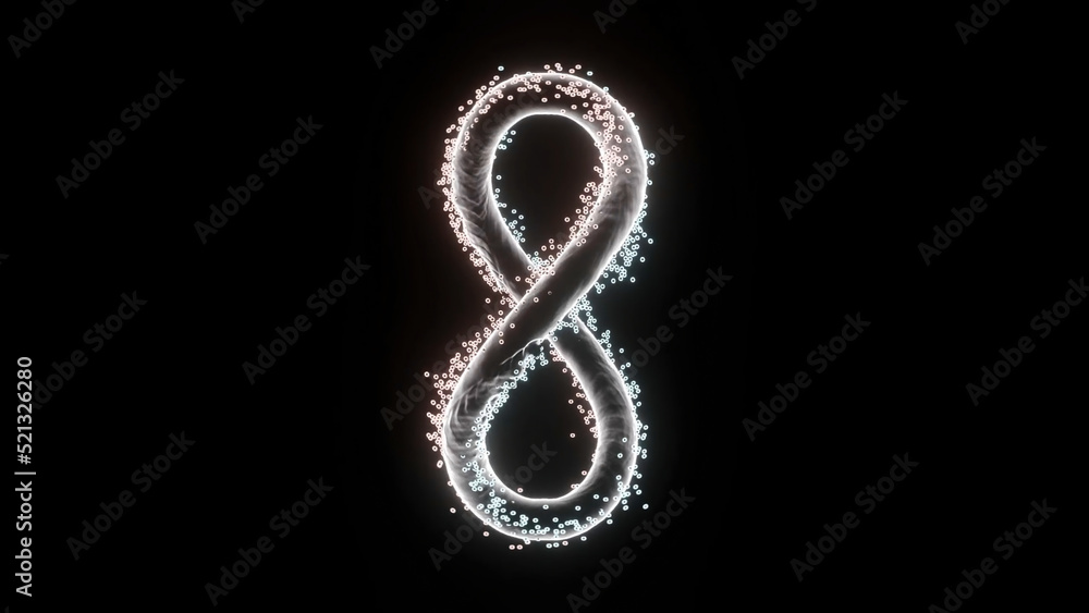 Colored infinity sign spinning isolated on black background, seamless ...
