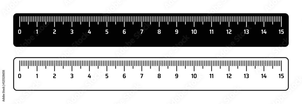 Ruler vector symbol illustration isolated on white background. Simple ...