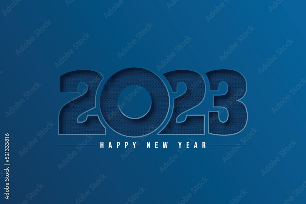 2023 vector on paper cut background. 2023 vector concept. Festive ...