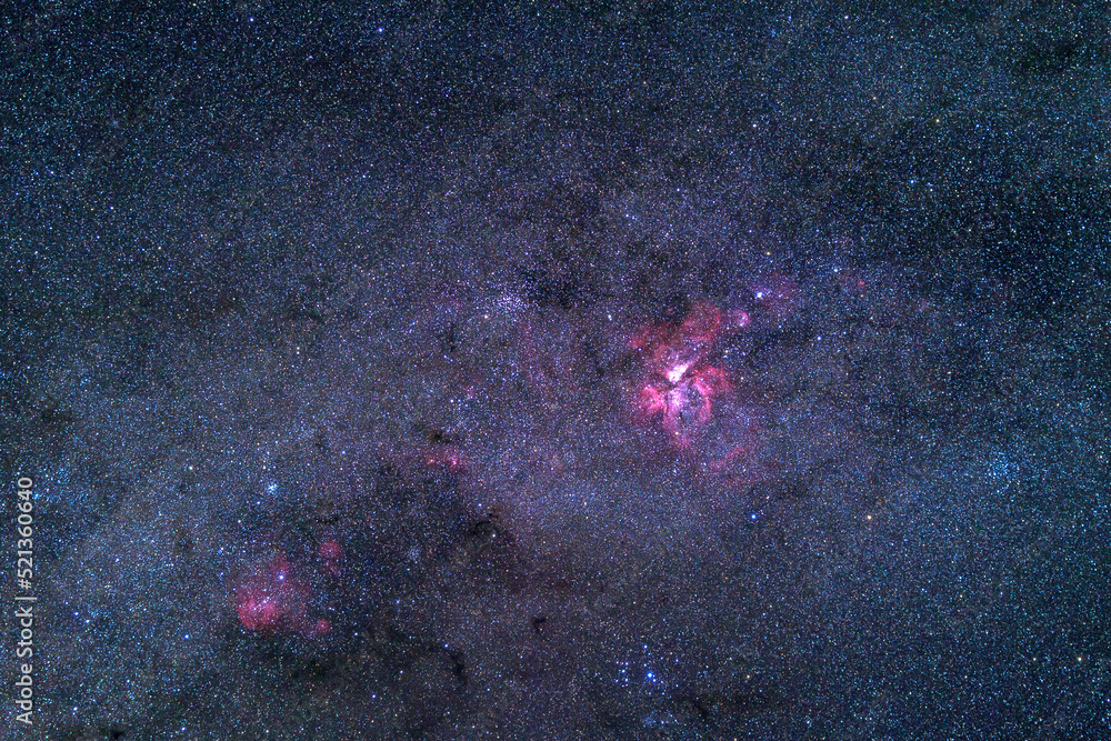 Eta Carinae, the most beautiful diffuse nebula in the sky, can be seen ...