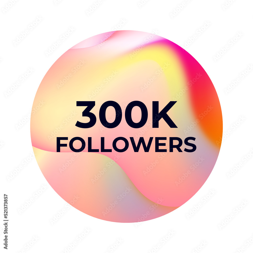 THANK YOU 300K FOLLOWERS CELEBRATION TEMPLATE DESIGN WITH GRADIENT ...