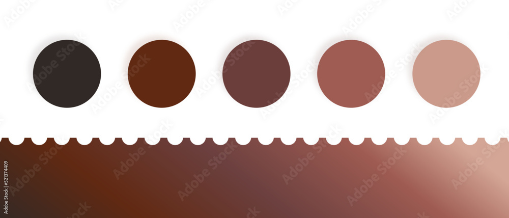 Vecteur Stock Warm monochrome cocoa color palette for web/ social/ art ...