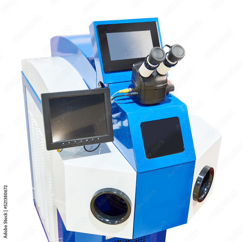 Laser welding machine with camera and display isolated white Stock ...