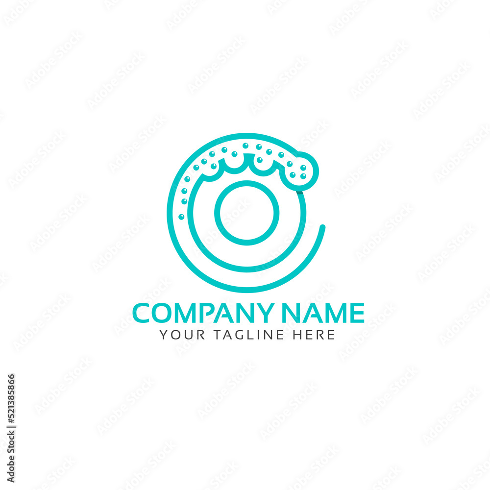 Poster Wave O Letter Logo,logo letter O wave once Template – Wall Art ...