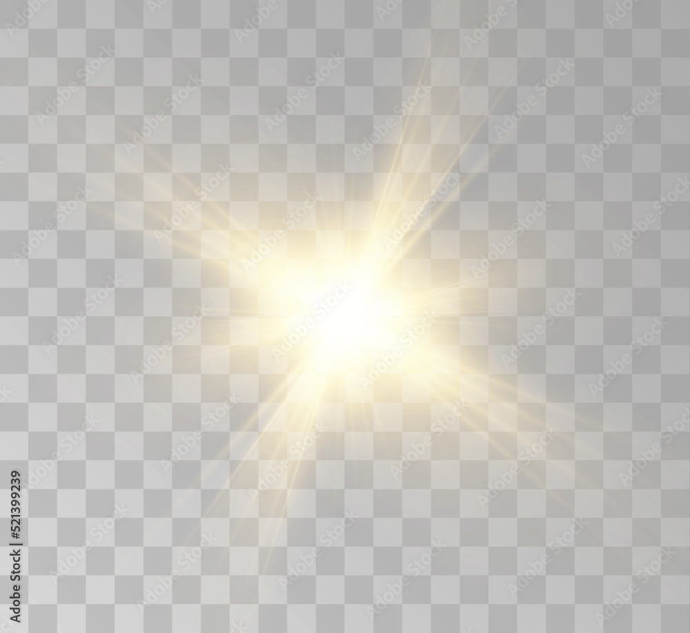 Lens flare vector illustration. Glowing spark light effect isolated on ...