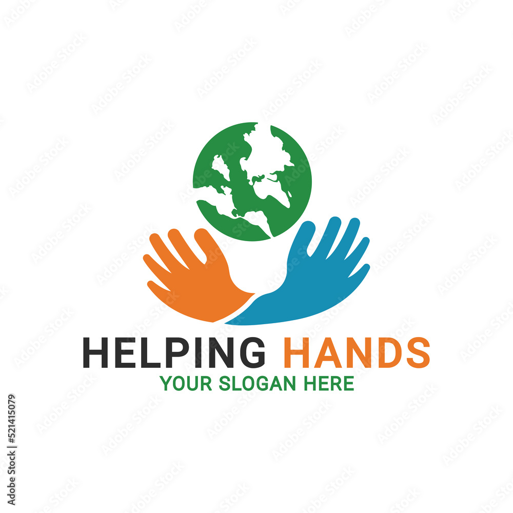 Hands around the world logo, Human hands holding globe, People Around ...