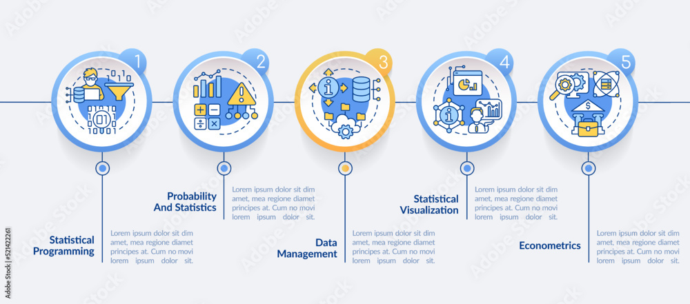Data analyst skills circle infographic template. Profession Data ...