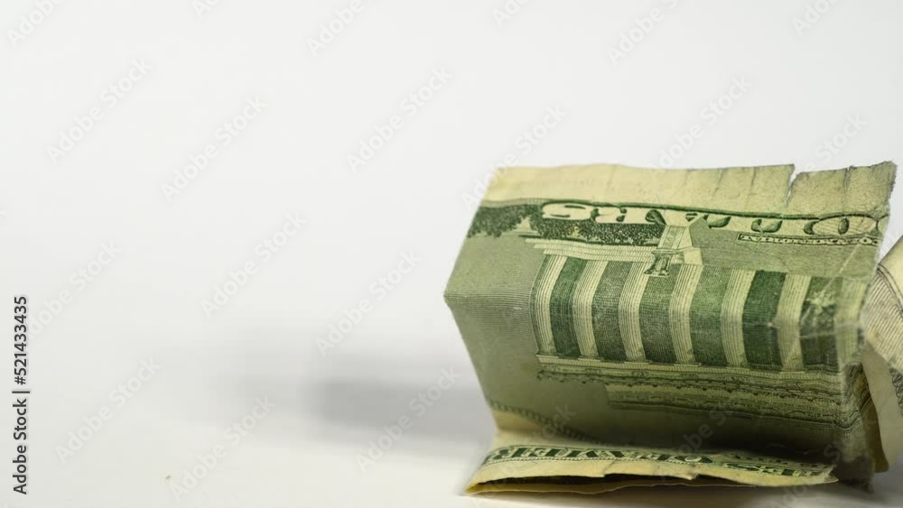 Vidéo Stock Slide shot of a detailed macro texture of the US dollar ...