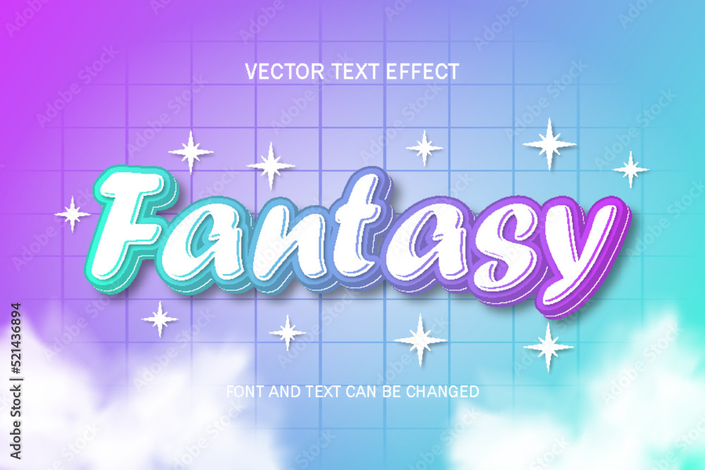 fantasy font typography editable text effect style lettering template ...
