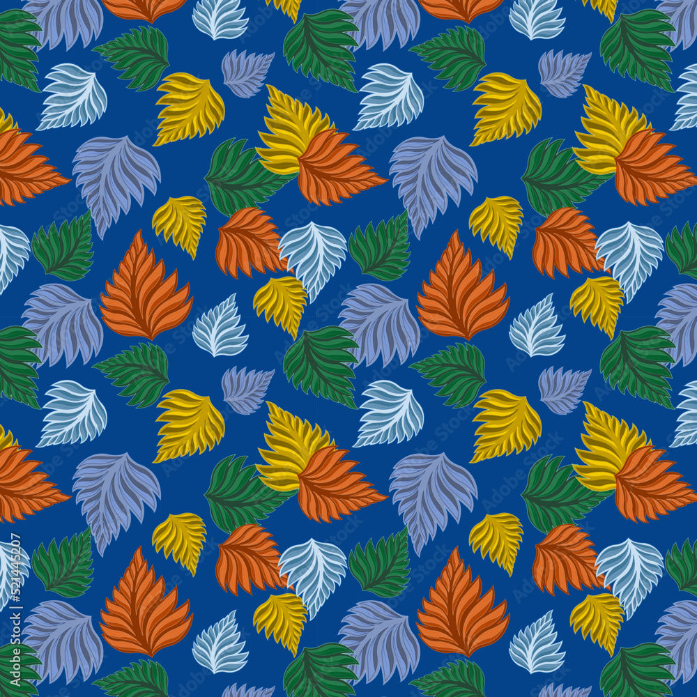 Seamless pattern of saddle brown, lemon curry, shadow blue, and MSU ...