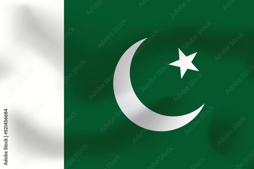 National flag of Pakistan. Realistic pictures flag Stock Vector | Adobe ...