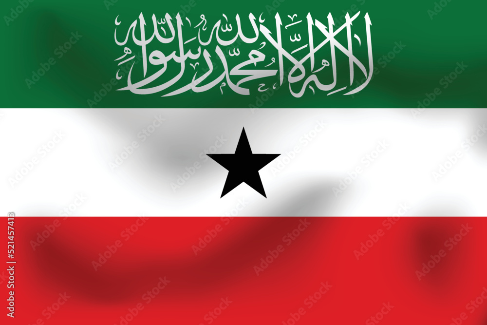 National flag of Somaliland. Realistic pictures flag Stock Vector ...