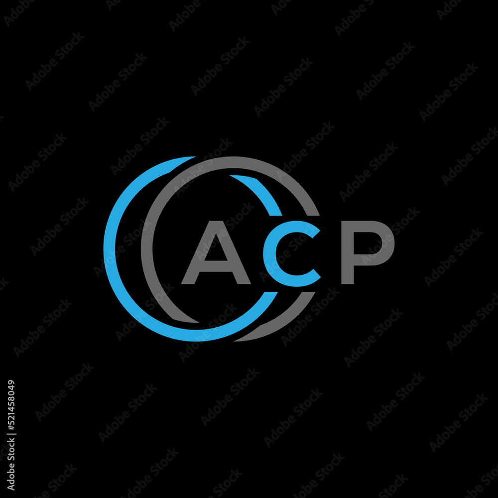 ACP logo monogram isolated on circle element design template, ACP ...