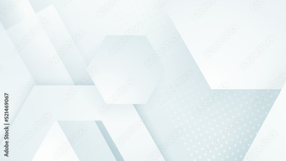 Abstract white geometric shape with futuristic concept background ...
