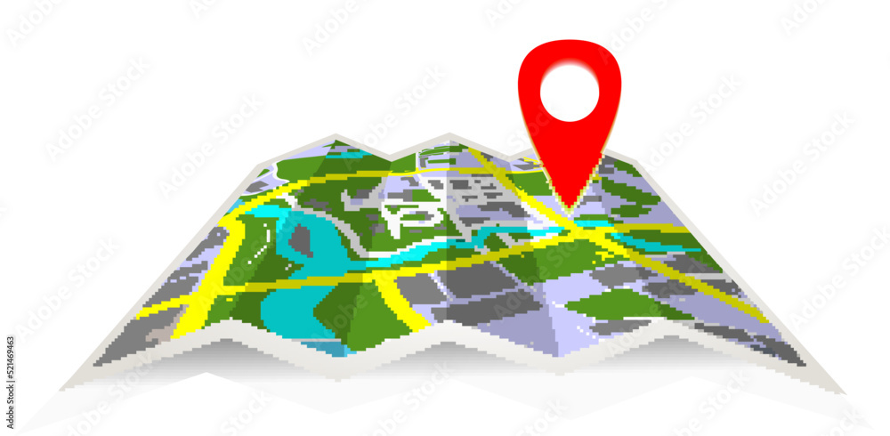 map localization place pin location. map with pin pointer. travel map ...