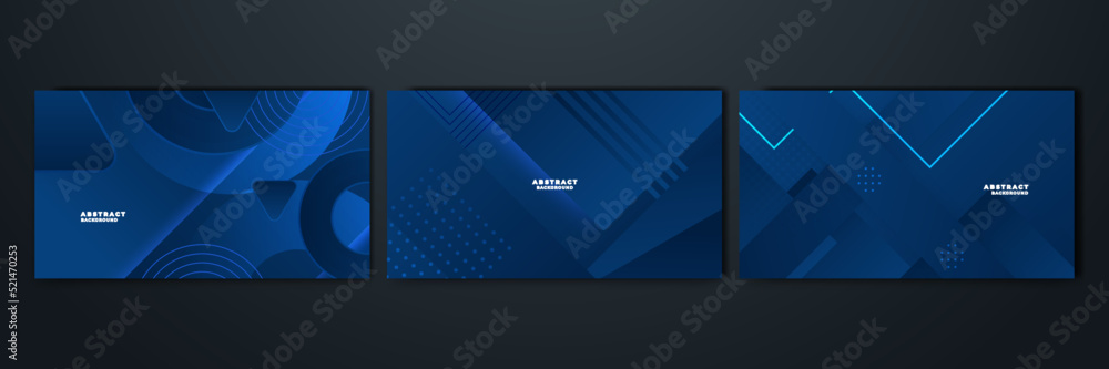 Modern professional blue vector abstract technology business background ...