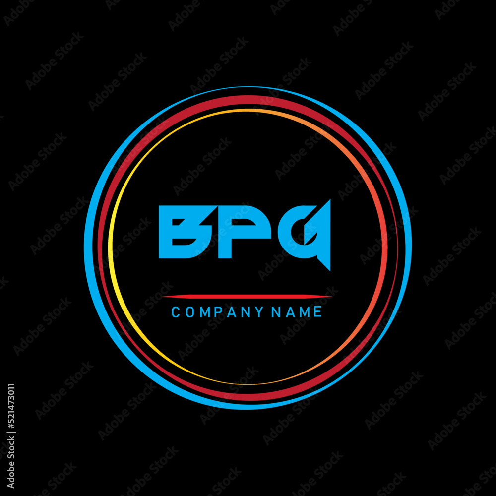 BPG letter logo design ,BPG letter in circle shape ,BPG creative three ...