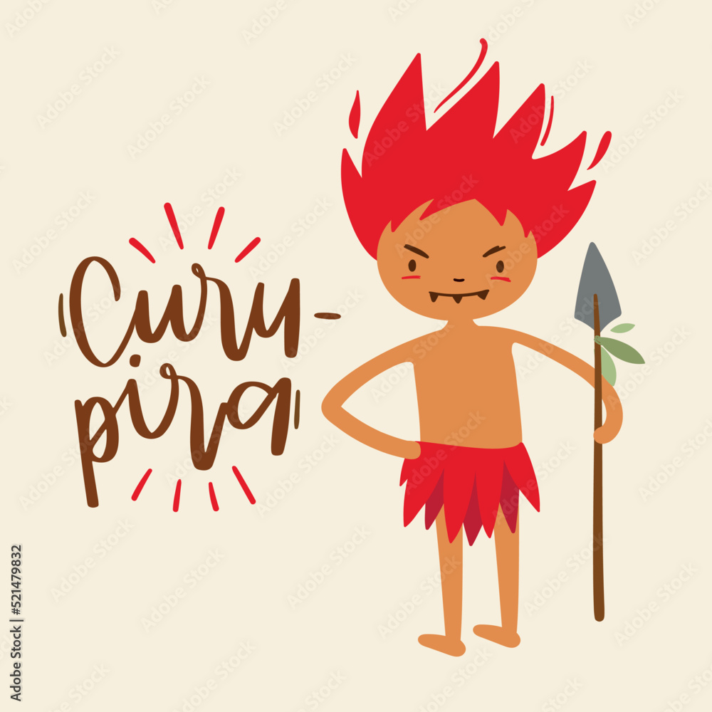 Curupira. Fantastic Creature of Brazilian Folklore. Brazilian ...