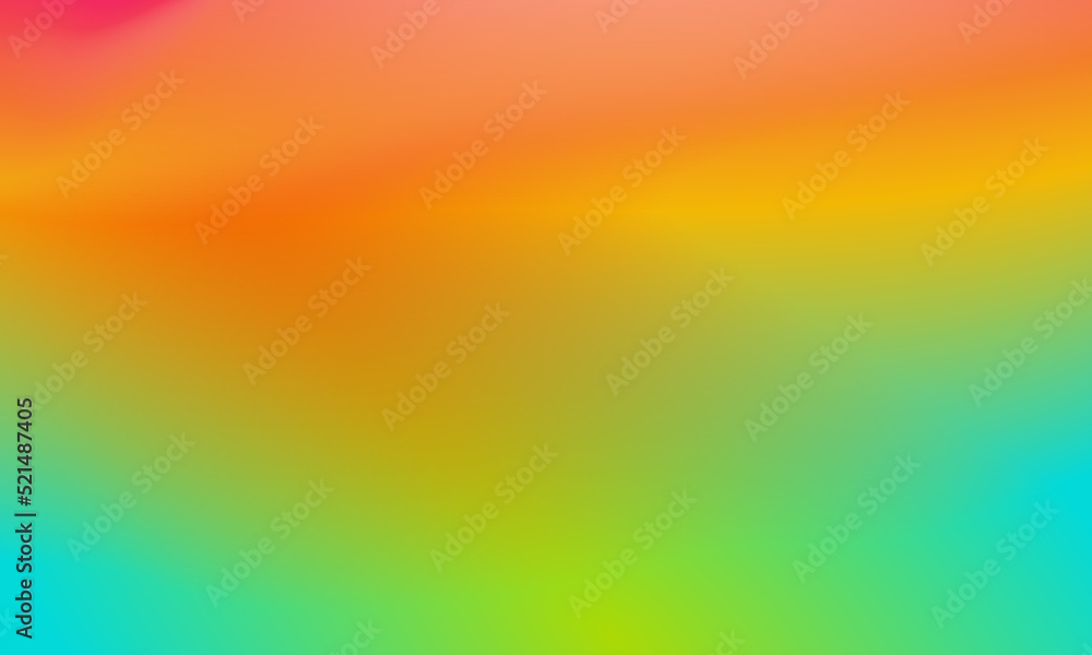 Beautiful gradient background blue, orange, yellow and green smooth and ...
