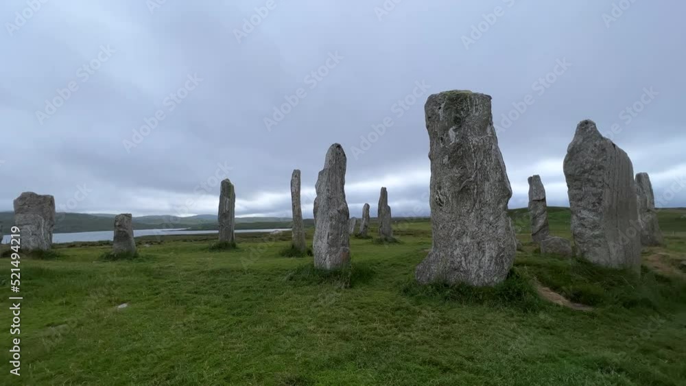 Video Stock Ancient magic in the Calanais Standing Stones Circle ...
