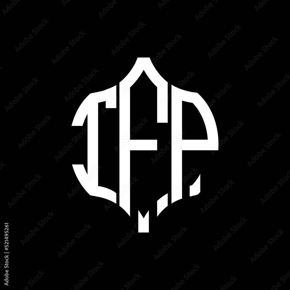 TFP letter logo. TFP best black background vector image. TFP Monogram ...