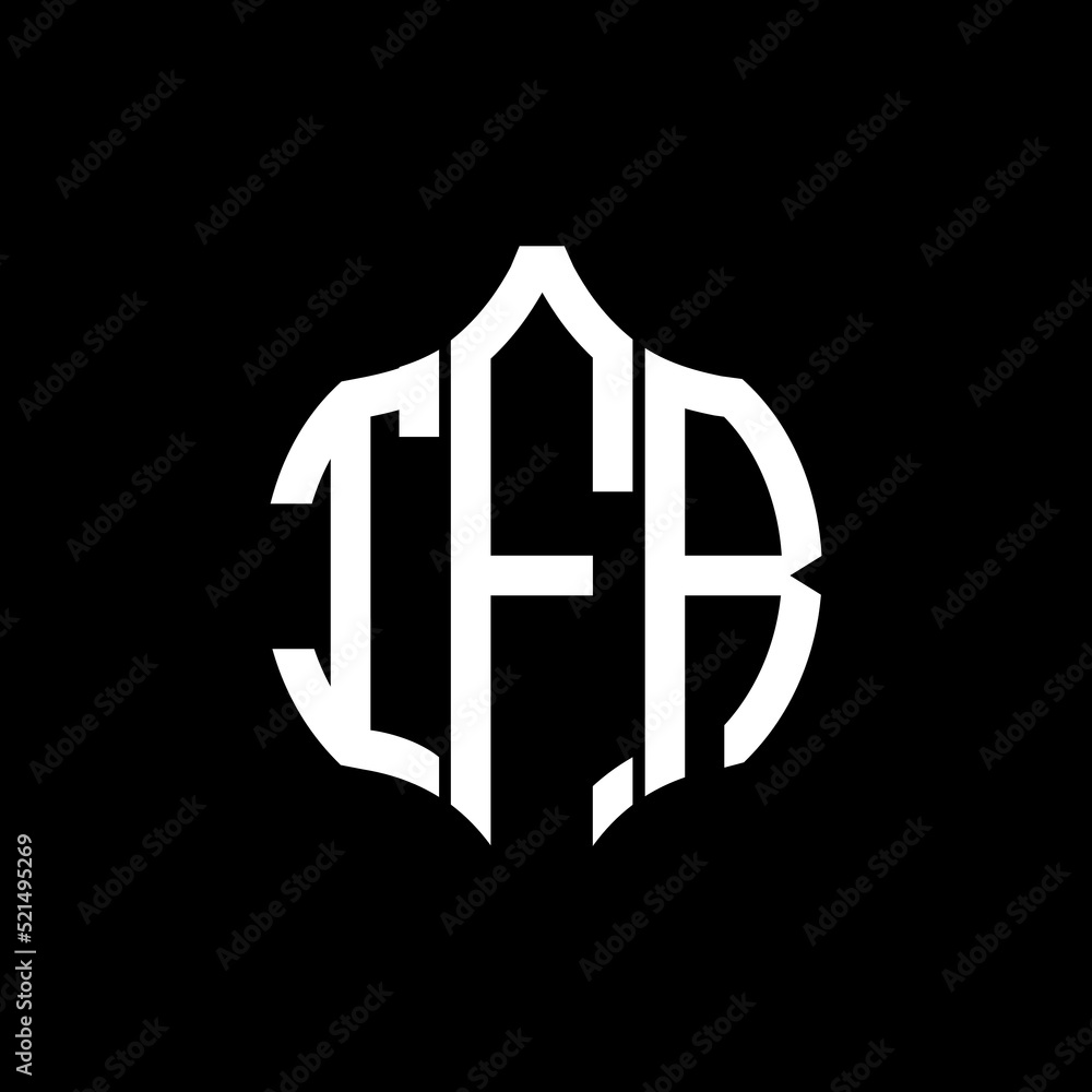 TFR letter logo. TFR best black background vector image. TFR Monogram ...
