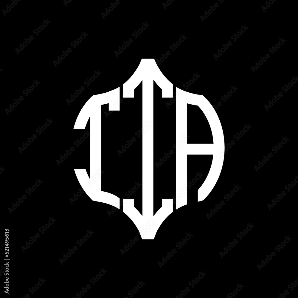 TIA letter logo. TIA best black background vector image. TIA Monogram ...