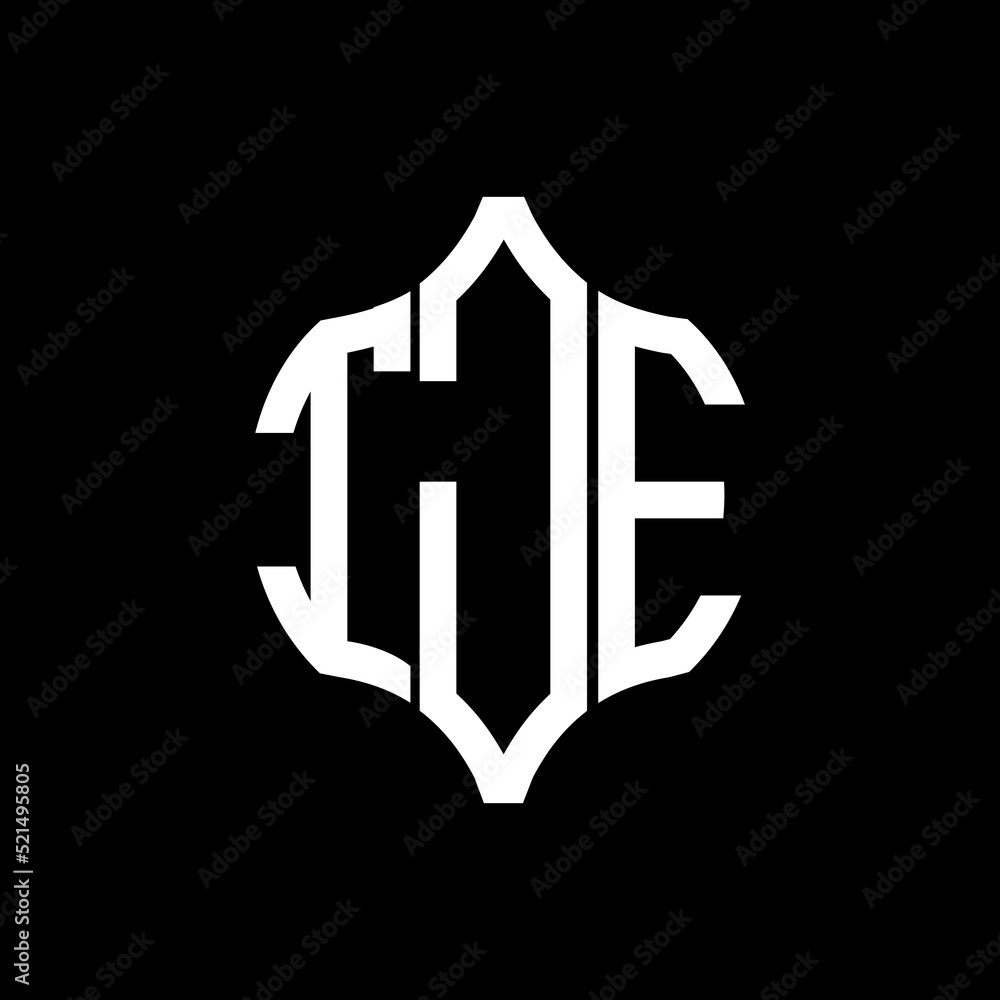 TJE letter logo. TJE best black background vector image. TJE Monogram ...