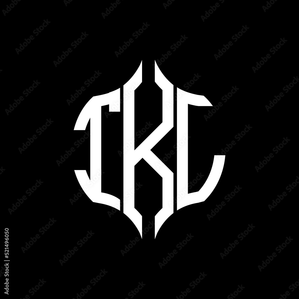 TKL letter logo. TKL best black background vector image. TKL Monogram ...